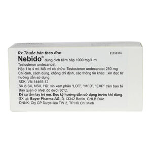 Thuốc Nebido 1000mg/4ml - Công dụng, Liều dùng, Giá bán, Mua ở đâu?