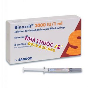 Thuốc Binocrit 2000 IU/ml – Epoetin alfa 2000 IU/ml - Giá bán, Mua ở đâu