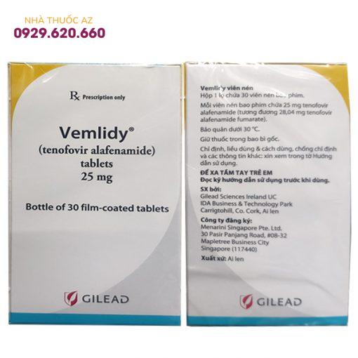 Thuốc Vemlidy 25mg giá bao nhiêu? Mua ở đâu rẻ Hà Nội HCM