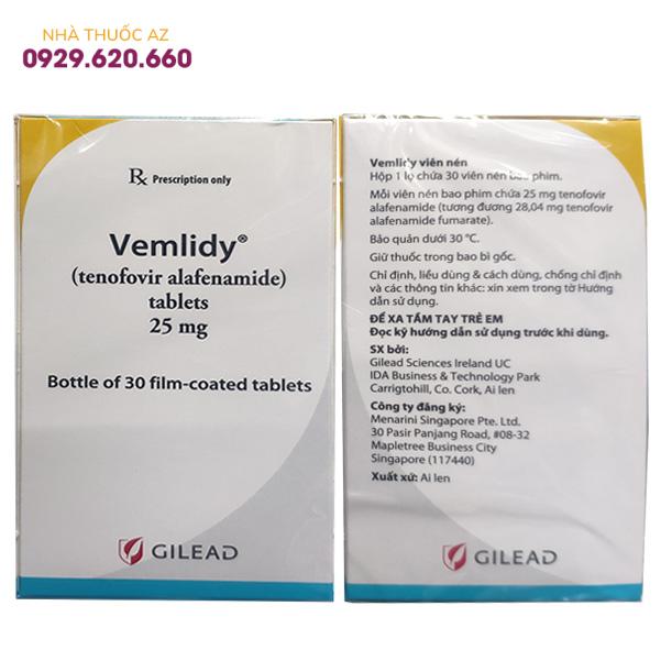 Thuốc Vemlidy 25mg giá bao nhiêu? Mua ở đâu rẻ Hà Nội HCM