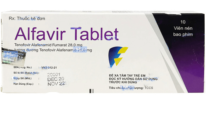 Thuốc Alfavir Tablet (Tenofovir alafenamid 25mg) – Giá bao nhiêu?