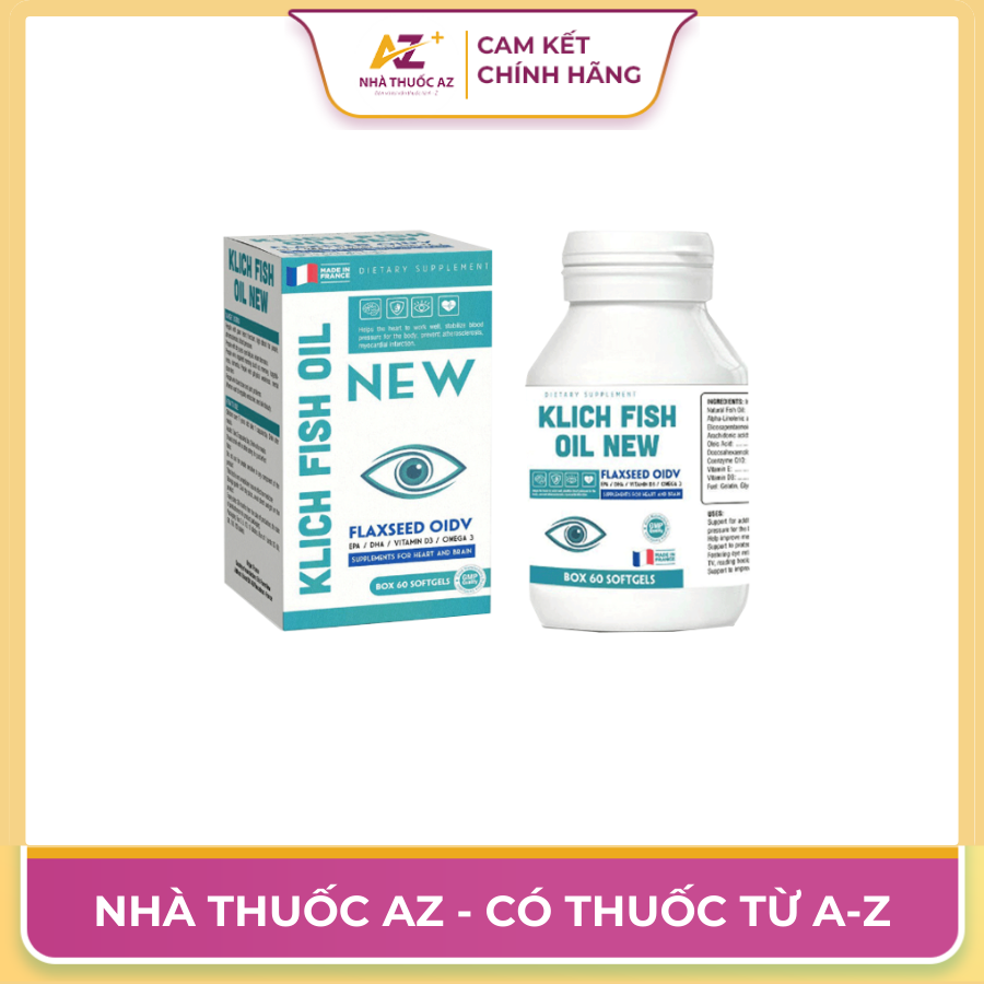 Klich Fish Oil New – Viên Uống Bổ Mắt, Tăng Cường Sức Khỏe Tim Mạch ...