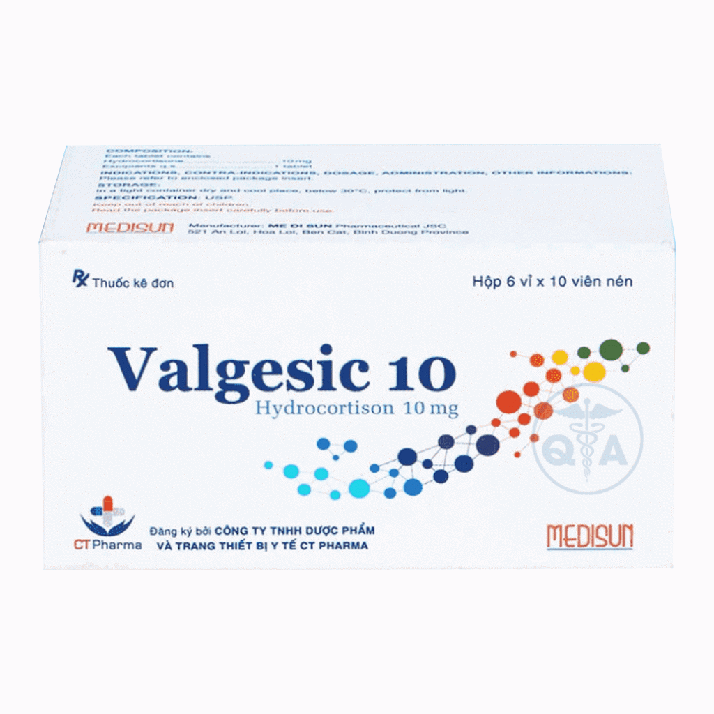 Thuốc Valgesic 10 mg – Cách dùng, liều dùng, giá bán