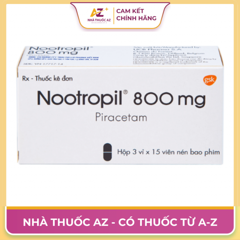 Thuốc Nootropil 800 – Piracetam – Công dụng, giá bán? - Nhà Thuốc AZ