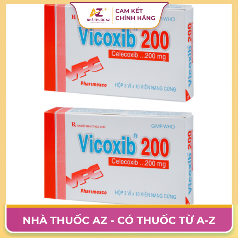Thuốc Vicoxib 200 – Celecoxib 200mg – Công dụng, giá bán? - Nhà Thuốc AZ