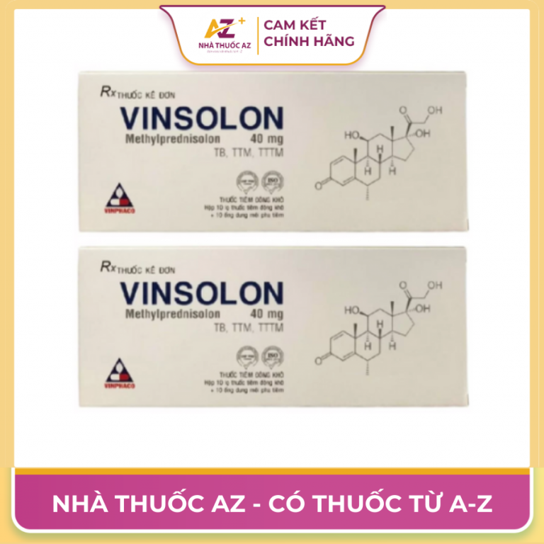 Thuốc Vinsolon 40mg – Công dụng, liều dùng, giá bán? - Nhà Thuốc AZ