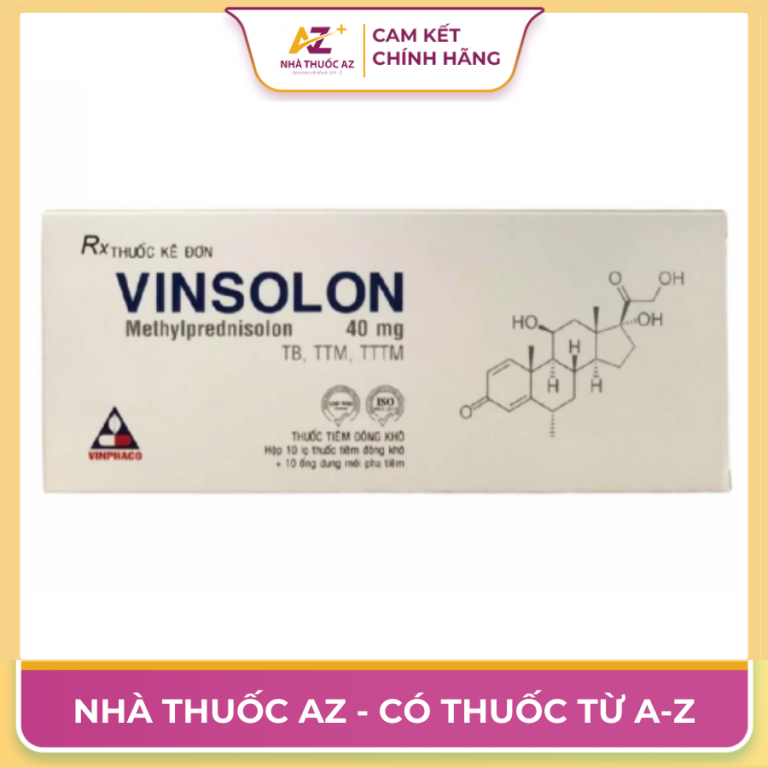 Thuốc Vinsolon 40mg – Công dụng, liều dùng, giá bán? - Nhà Thuốc AZ