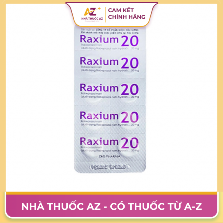 Thuốc Raxium 20 – Rabeprazole – Công dụng, giá bán? - Nhà Thuốc AZ