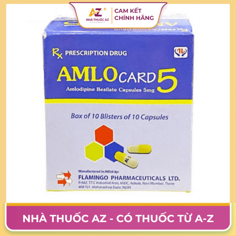 Thuốc Amlocard 5 – Amlodipine 5mg – Công dụng, giá bán? - Nhà Thuốc AZ