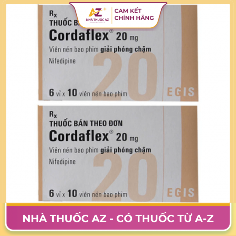 Thuốc Cordaflex 20mg – Nifedipine – Công dụng, giá bán? - Nhà Thuốc AZ