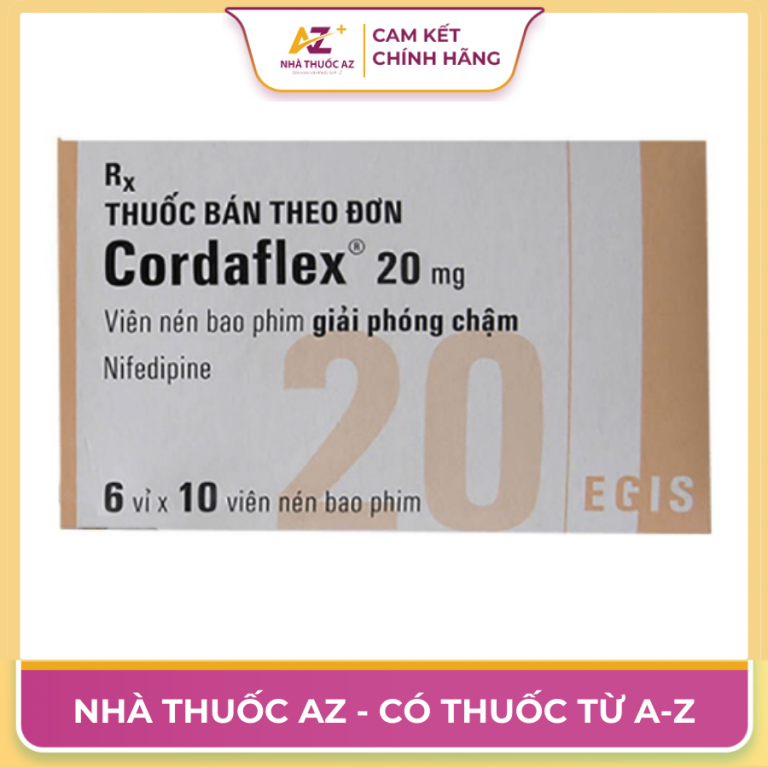 Thuốc Cordaflex 20mg – Nifedipine – Công dụng, giá bán? - Nhà Thuốc AZ