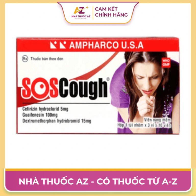 Thuốc SOSCough – Công dụng, liều dùng, giá bán? - Nhà Thuốc AZ