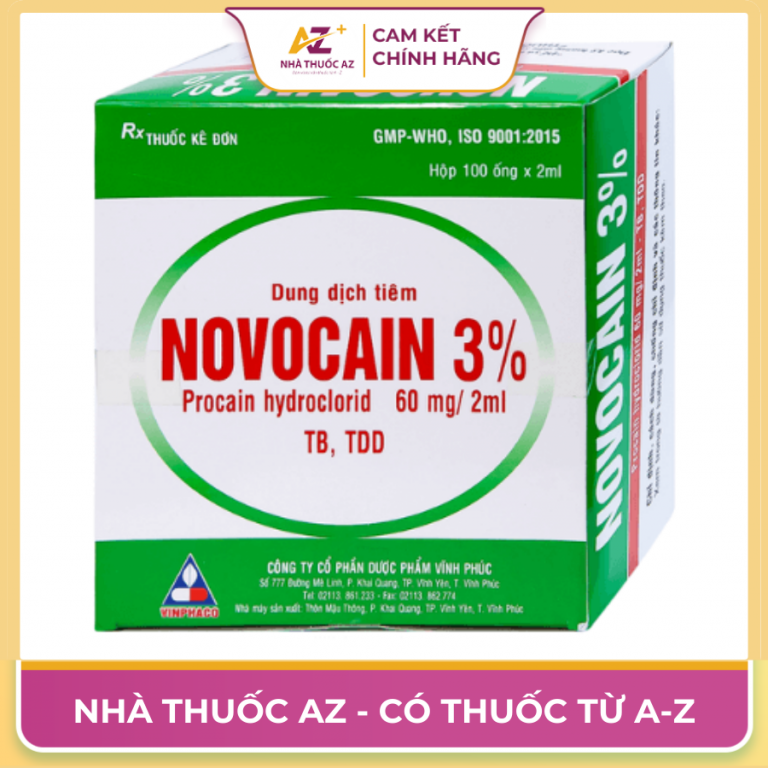 Thuốc Novocain – Procain hydroclorid – Công dụng, giá bán? - Nhà Thuốc AZ
