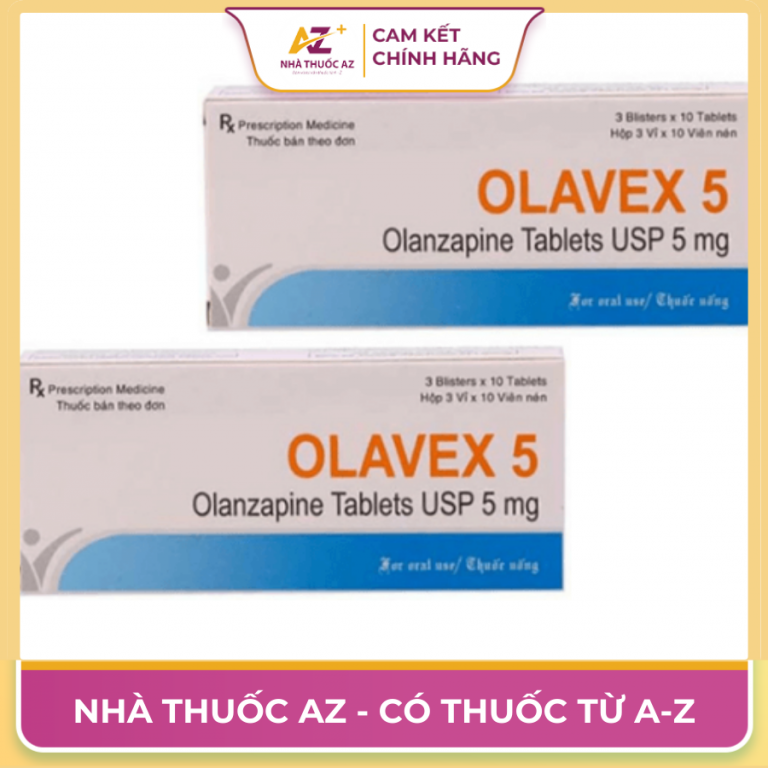 Thuốc Olavex 5 – Olanzapin – Công dụng, liều dùng, giá bán? - Nhà Thuốc AZ